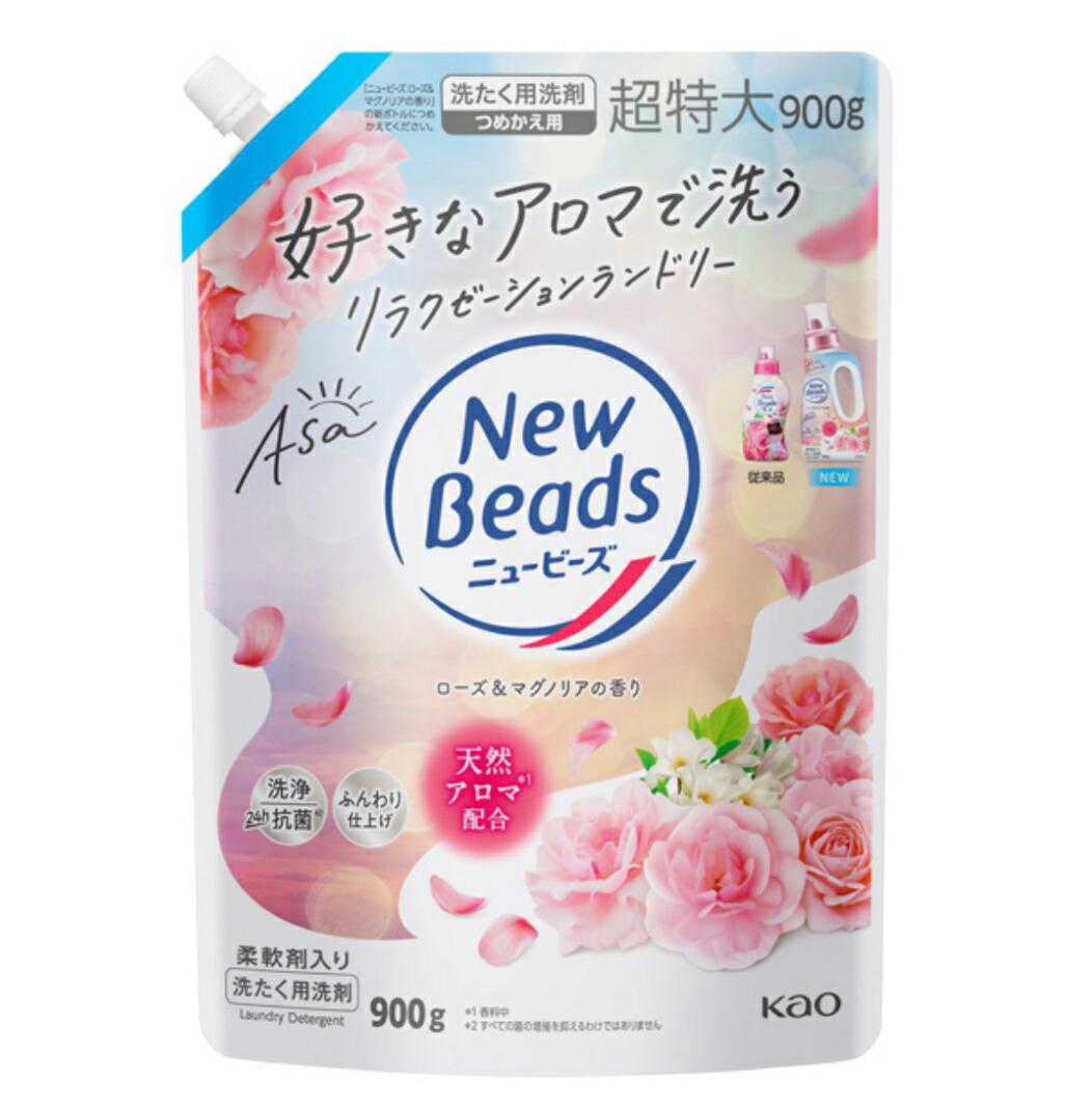 【楽天市場】花王 ニュービーズ ローズ&マグノリアの香り つめかえ用 900g：So-netmoソネトモ