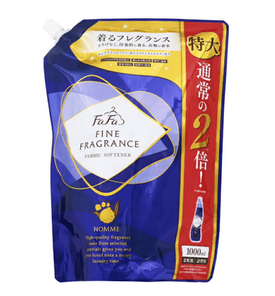 【楽天市場】ファーファ ファインフレグランス 柔軟剤 オム 詰め替え 大容量 1000ml：So-netmoソネトモ
