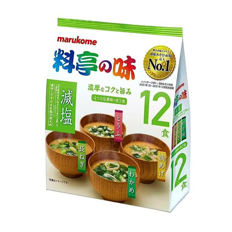【楽天市場】マルコメ味噌 マルコメ お徳用料亭の味みそ汁減塩 12食×12個：So-netmoソネトモ