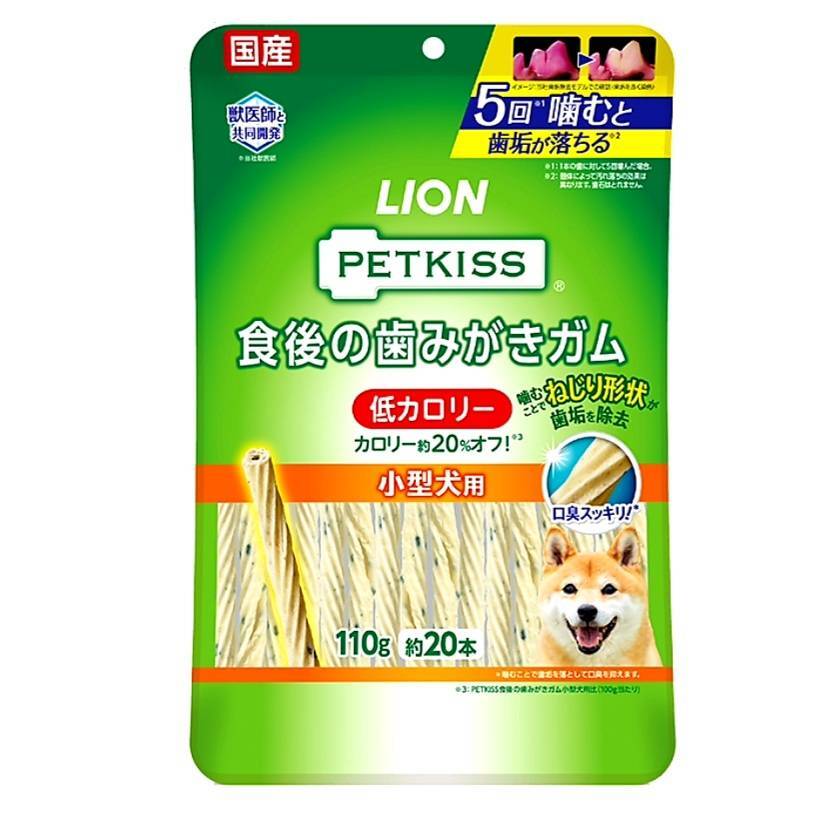 【楽天市場】ペットキッス 食後の歯みがきガム 低カロリー 小型犬用 110g 20本入り：So-netmoソネトモ