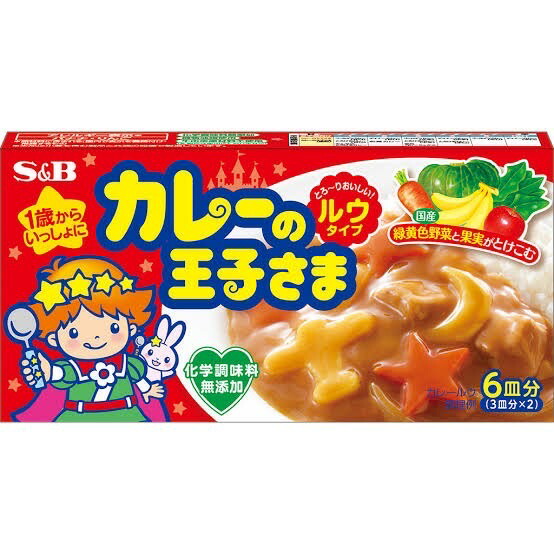 【楽天市場】S&B エスビー カレーの王子さま ルウ 80g：So-netmoソネトモ
