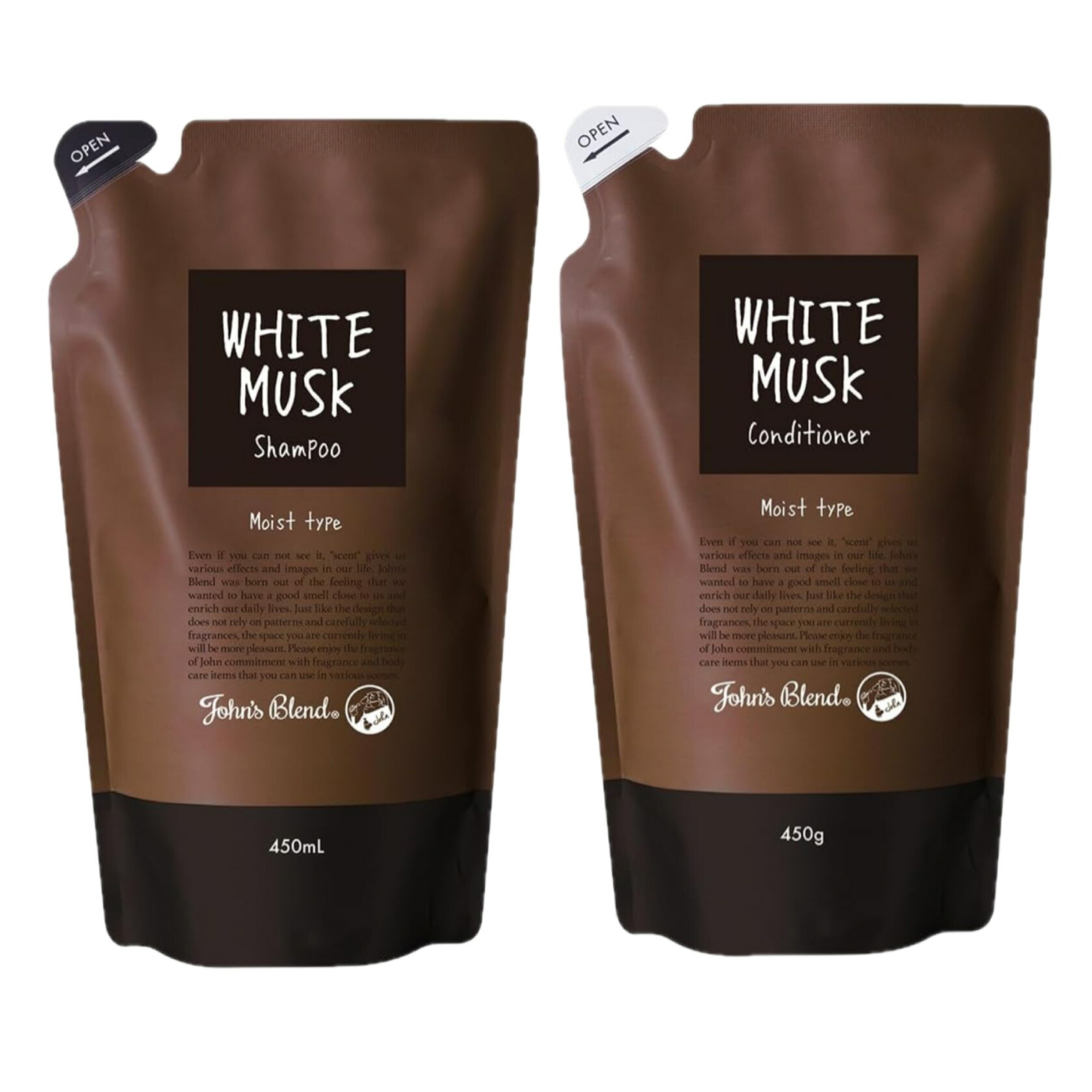 【楽天市場】ホワイトムスク シャンプー コンディショナー セット John's Blend ジョンズブレンド モイストタイプ 詰替え 480mL + 480g：So-netmoソネトモ