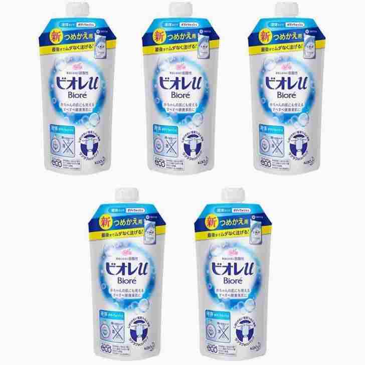 【楽天市場】ビオレu ボディウォッシュ フレッシュフローラルの香り つめかえ 5個セット/詰め替え 340mL：So-netmoソネトモ