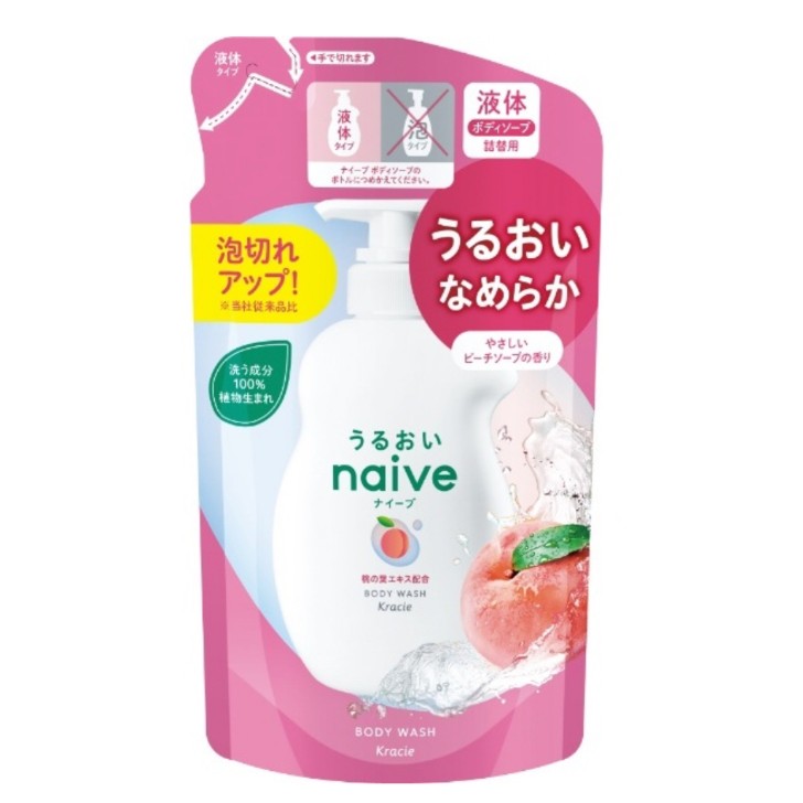【楽天市場】ナイーブ ピーチソープの香り詰替用 360mL×2袋：So-netmoソネトモ