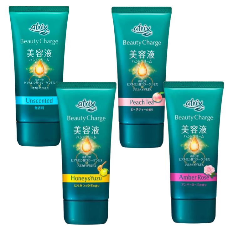 【楽天市場】花王 atrix アトリックス 美容液ハンドクリーム ビューティーチャージ 無香料/ピーチティーの香り/はちみつ＆ゆずの香り ...