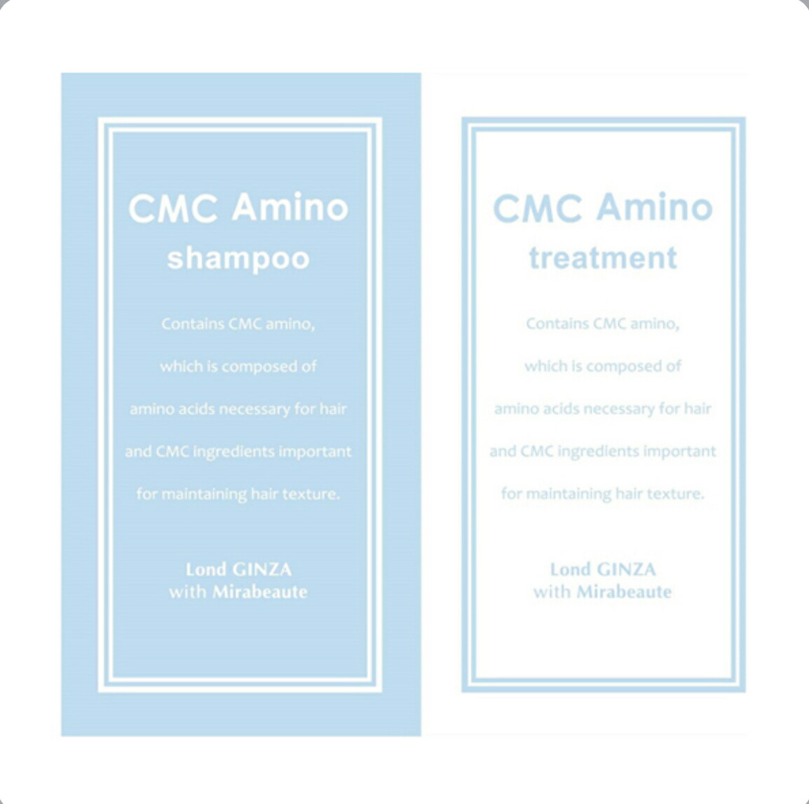 【楽天市場】ロンドGINZA withミラボーテ CMCアミノシャンプー＆トリートメント 10ml＆10g：So-netmoソネトモ