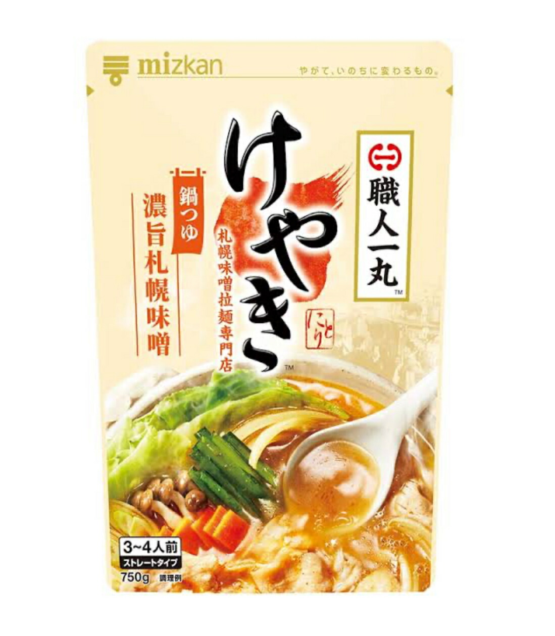 【楽天市場】ミツカン 職人一丸 札幌味噌拉麺専門店 けやき 監修 札幌味噌 鍋つゆ(750g*2袋セット)：So-netmoソネトモ