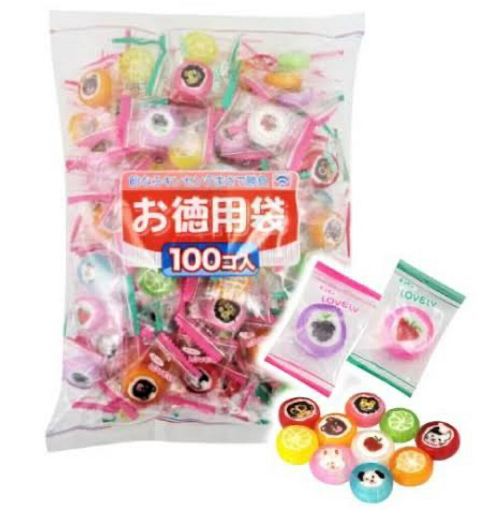 【楽天市場】金扇 お徳用袋 ラブリーキャンディー 100個入 大容量：So-netmoソネトモ