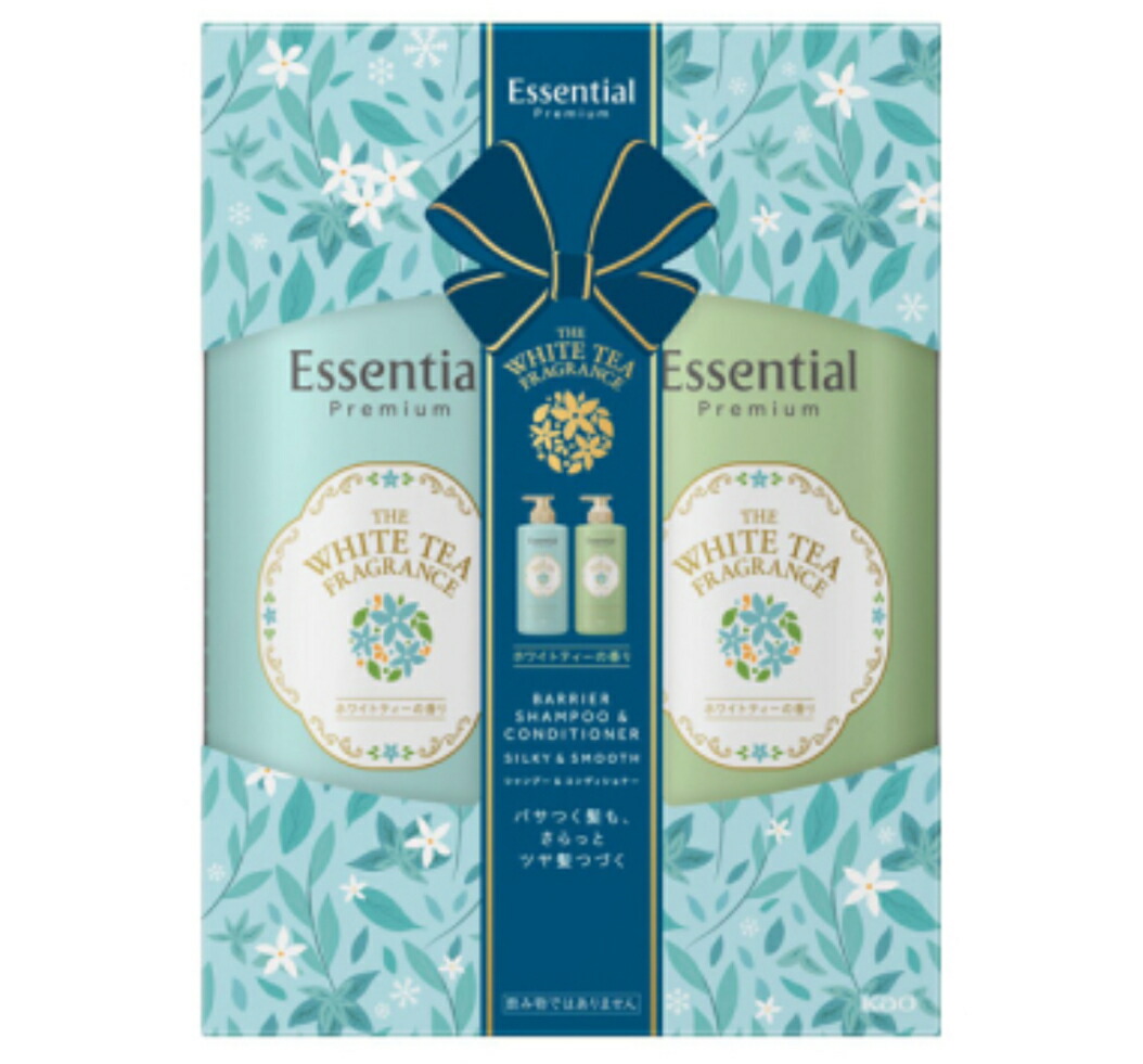 【楽天市場】エッセンシャル プレミアム バリアシルキー＆スムースポンプセット ホワイトティーの香り 900ml（450ml＋450ml） 数量限定：So-netmoソネトモ