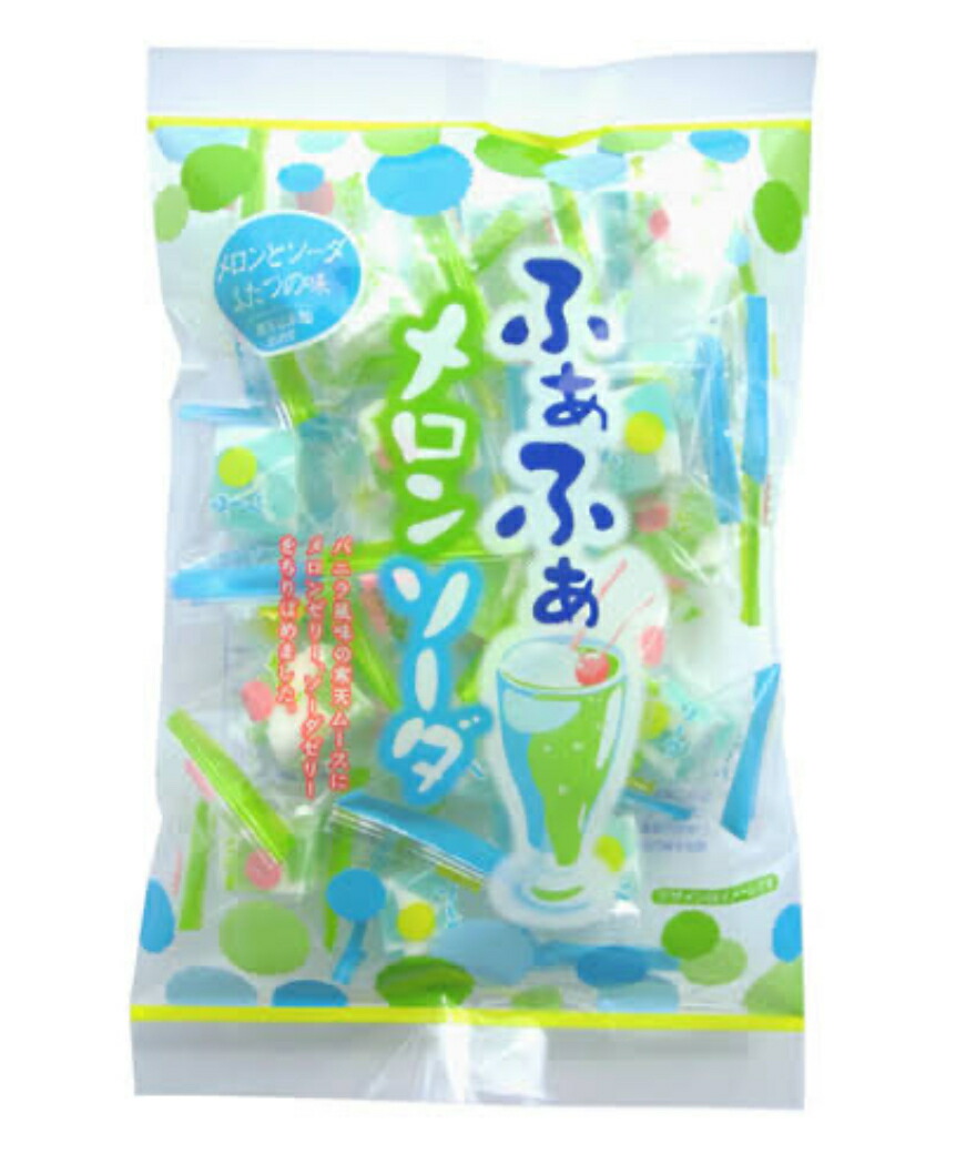 【楽天市場】ふぁふぁメロンソーダ(220g)*2袋セット：So-netmoソネトモ