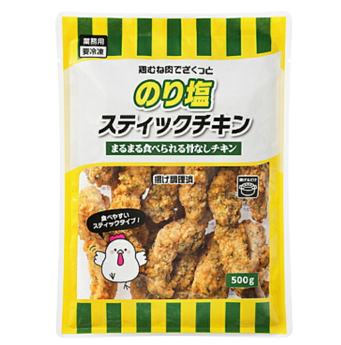 【楽天市場】鶏むね肉でざくっとのり塩スティックチキン 500g 冷凍：So-netmoソネトモ