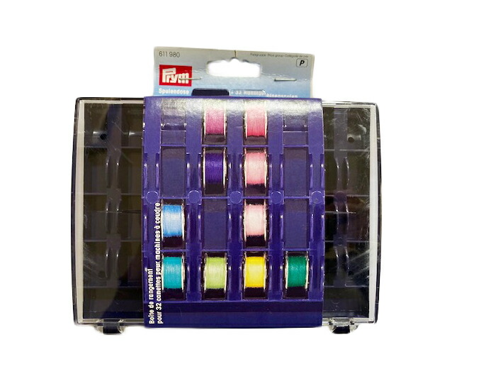 【楽天市場】【※B品商品※キズ有り※】《Prym》プリム ドイツボビン 32個収納BOX※ボビンは付属しておりません 32PCS ...