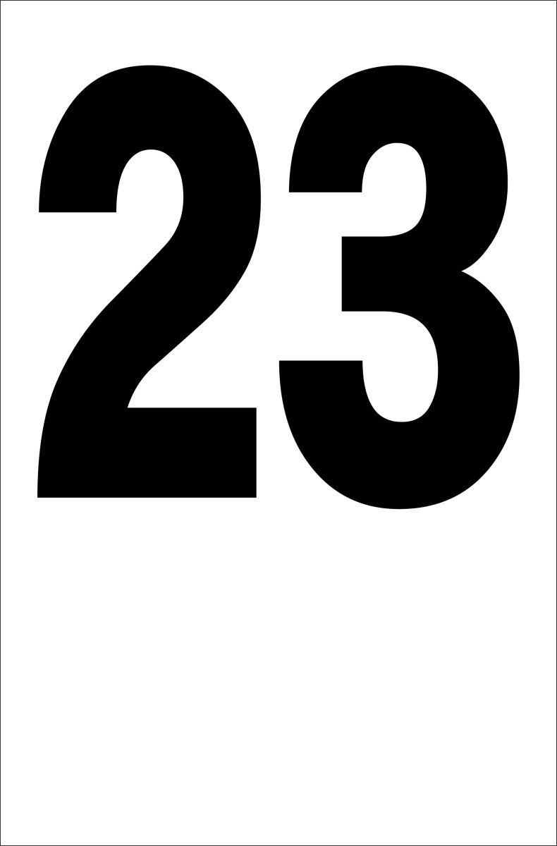 【楽天市場】シンプル縦型看板「番号数字23（黒）」番号数字 屋外可：看板のソエジマショウテン