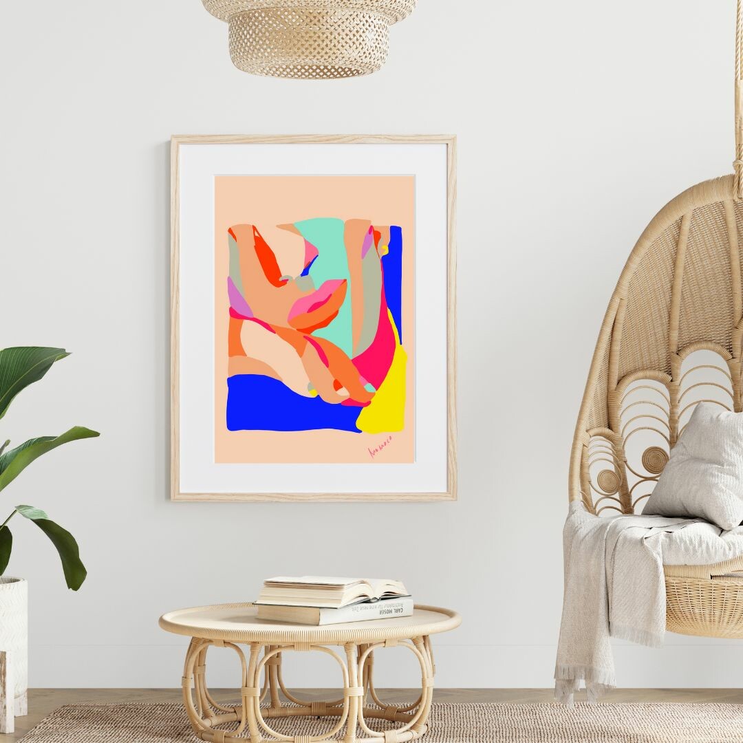 【楽天市場】『楽天スーパーSALE 在庫一掃 割引価格』アート 絵 ポスター【暖かい記憶】※フレーム別売り 人物 ポップイラスト A4 A3 A2【Make Sense】 ＃momoco155 ...