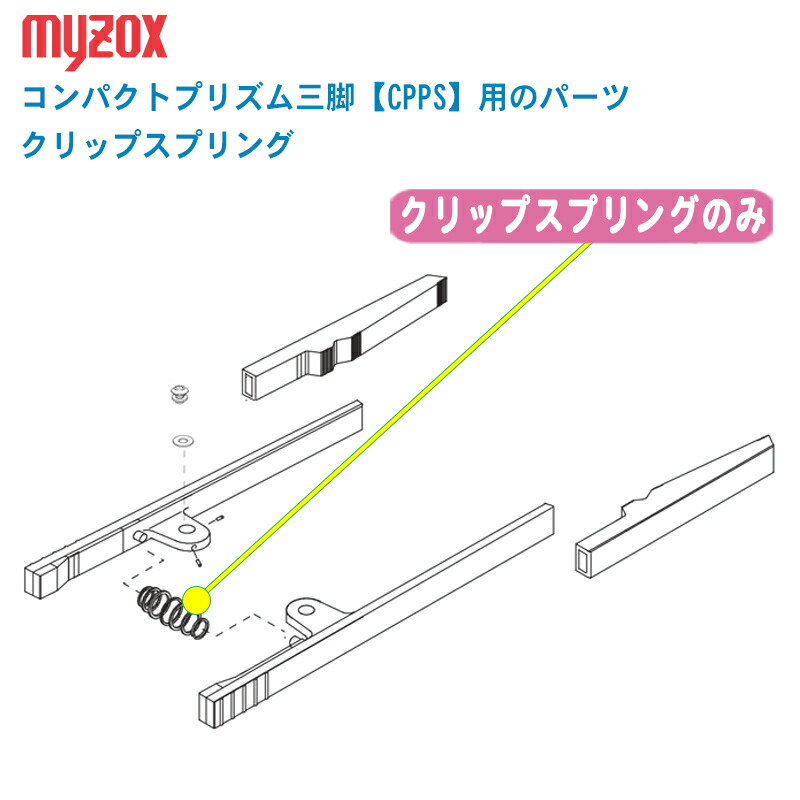 【楽天市場】MYZOX マイゾックス コンパクトプリズム三脚CPPS用 クリップスプリング：土木測量試験用品のソッキーズ