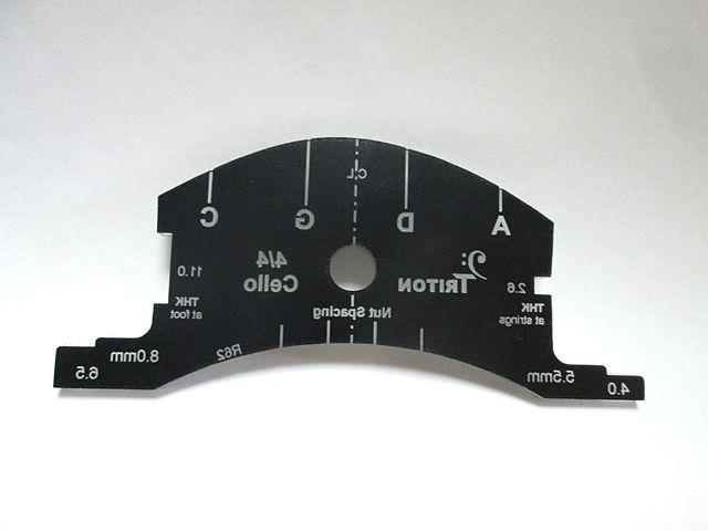 【楽天市場】チェロ駒 製作用テンプレート(4/4) Cello bridge template 4/4：底値楽器屋