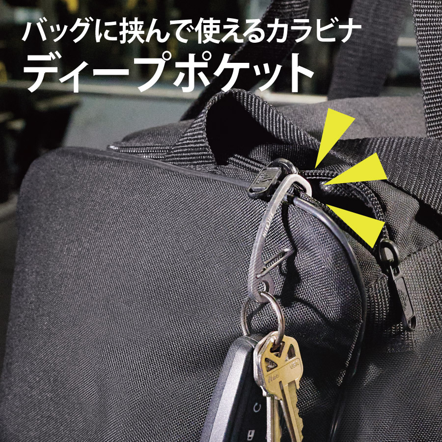 【楽天市場】カラビナ ポケット取り付け NITEIZE(ナイトアイズ) ディープポケット カラビナー ステンレスシルバー ダブルリング付き：SOKU