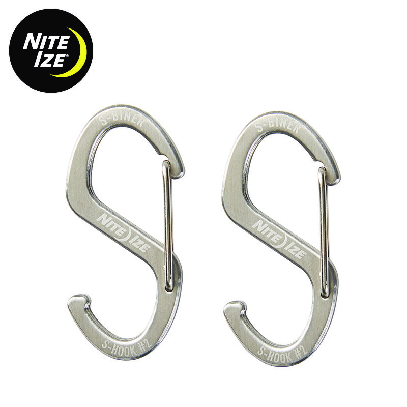 【楽天市場】カラビナ フック 2個入り キーホルダー おしゃれ アウトドア ブランド キーアクセサリー ステンレス シルバー ナイトアイズ niteize エスビナー フック＆ホールド 2個 ...