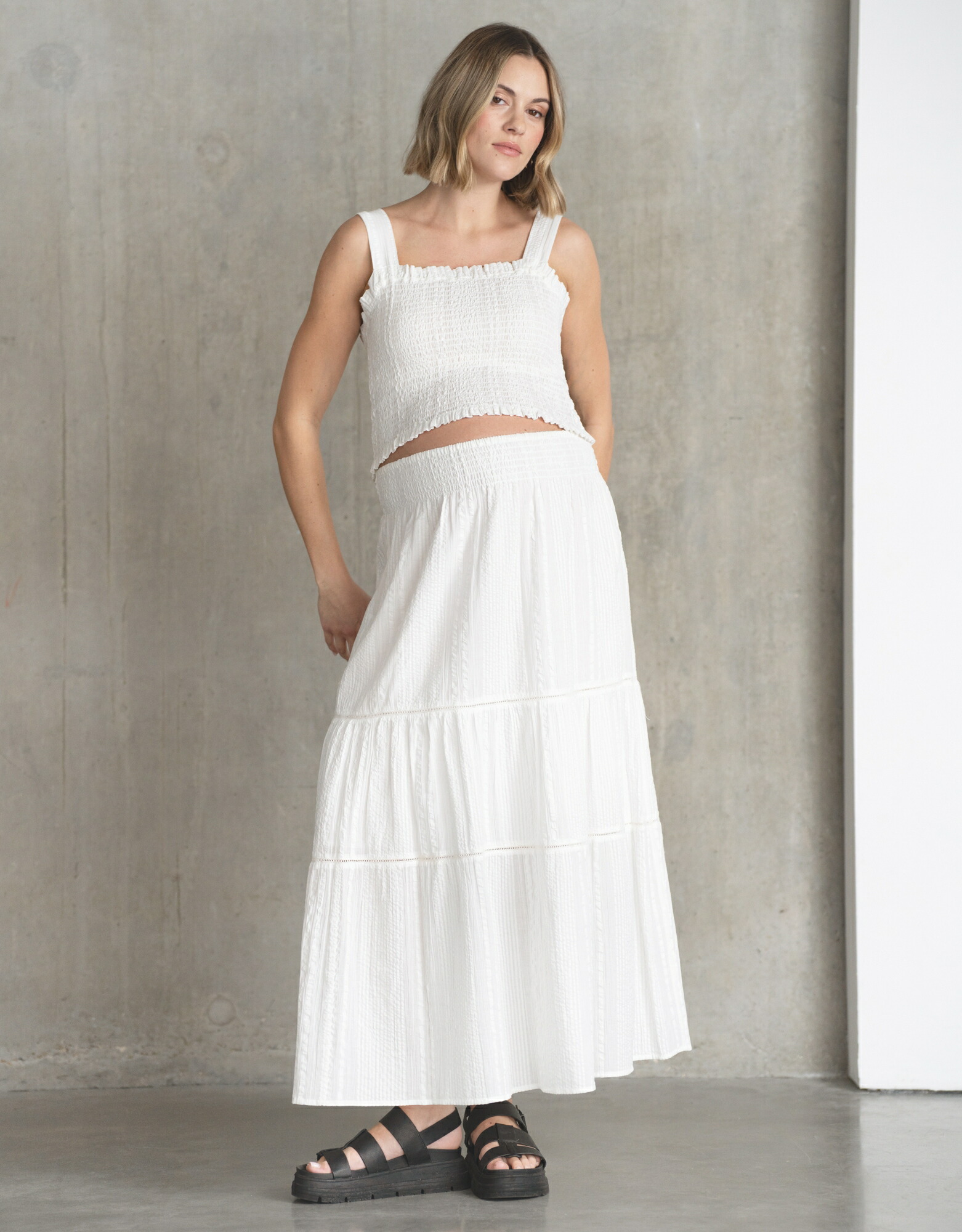 【楽天市場】Seraphine BEEBA (ビーバ）＜授乳対応＞コットンシアサッカートップ＆スカートセット -ホワイト：ソルレガロ ...