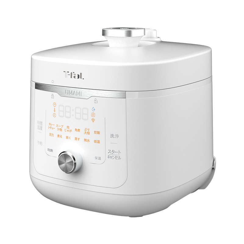 【楽天市場】ティファール T-fal ラクラ・クッカー 旨み 電気圧力鍋 4L ホワイト(ガラス蓋有) CY3611JP 送料無料 / 圧力鍋 煮込み料理 時短 圧力調理 炊飯 レシピ付き ...