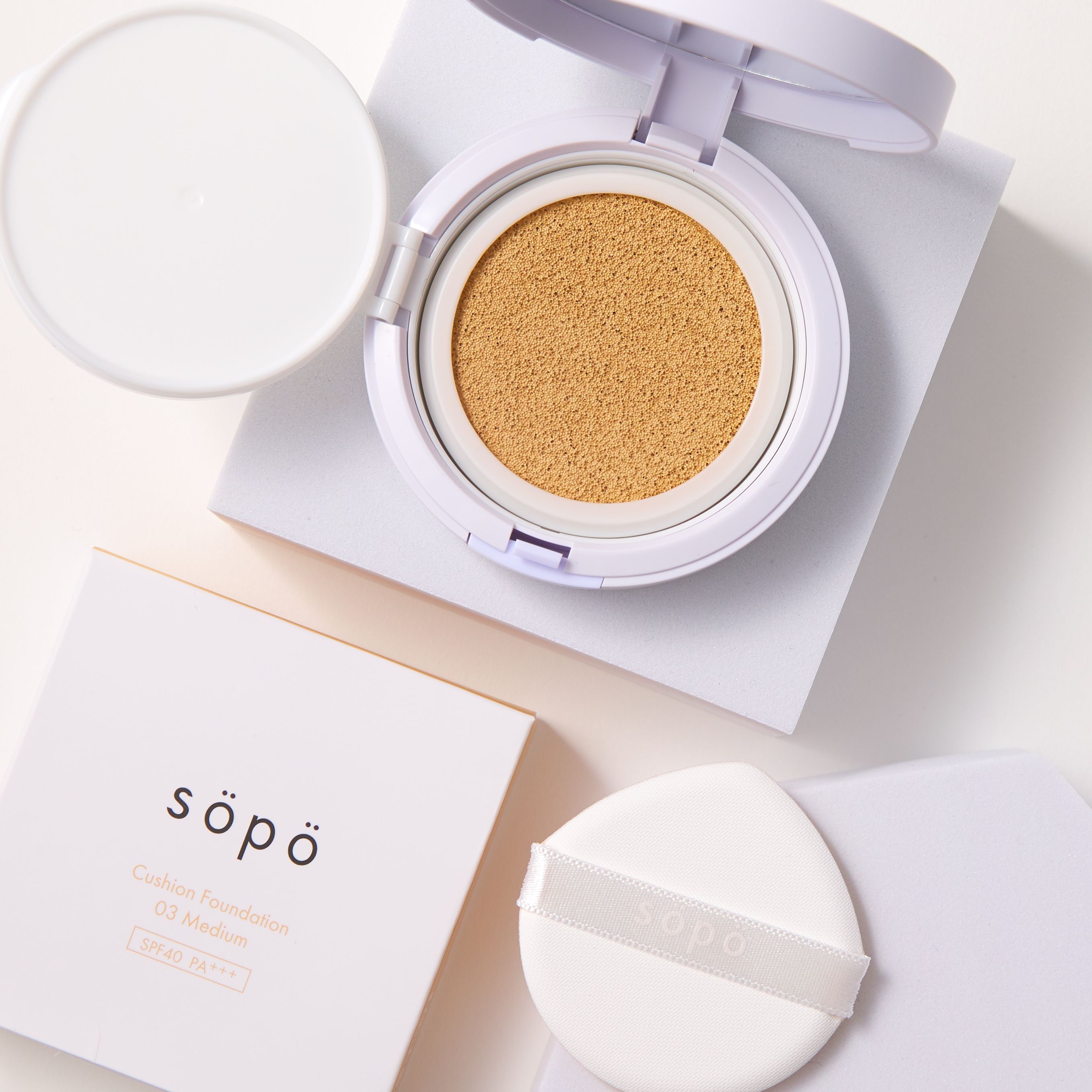 【sopo公式】sopo クッションファンデーション SPF40 PA+++ ファンデーション セミマット 程よいカバー力 高密着 ツヤ肌 保湿ケア 毛穴カバー 崩れにくい 高保湿 透明感 ...