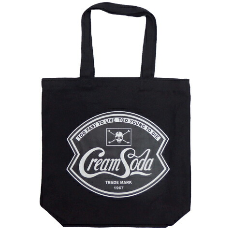 【楽天市場】CREAMSODAクリームソーダ CS 新ドクロ トートバッグPD24BAG-03：ROCK SHOP SOS-足利M.W ...