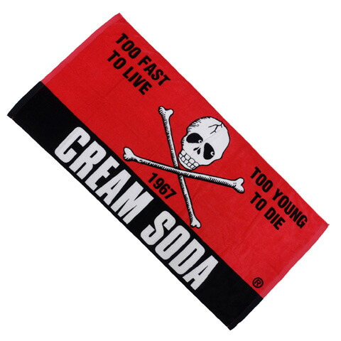 【楽天市場】CREAMSODAクリームソーダ CS 角ドクロ バスタオルPD24GS-09：ROCK SHOP SOS-足利M.W CREAM ...