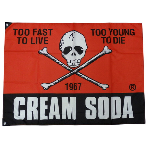【楽天市場】CREAMSODAクリームソーダ CS フラッグ[ カクドクロ ]PD25GS-19C：ROCK SHOP SOS-足利M.W ...