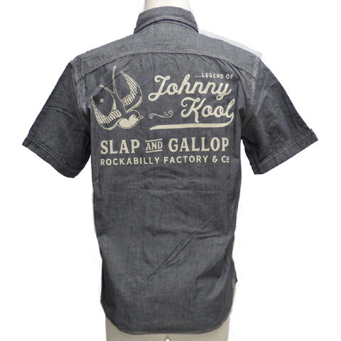 【楽天市場】JOHNNY KOOLジョニークール 半袖シャンブレーシャツ[ ロックンロール・スワロー ]JK-8152SS：ROCK SHOP ...