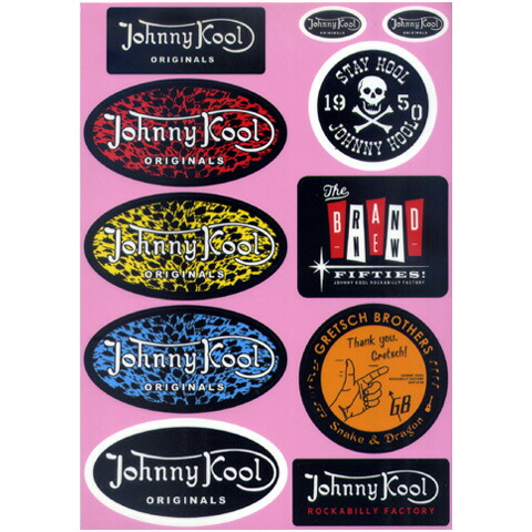 【楽天市場】JOHNNY KOOLジョニークール ジョニークール・ステッカーセットJK-7113：ROCK SHOP SOS-足利M.W ...