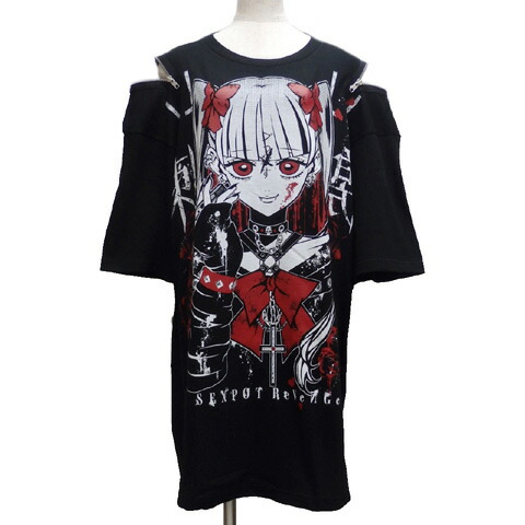 【楽天市場】SEXPOTセックスポット SHOULDER ZIP BIGカットソー[ 刺激 ]SA681371-10103：ROCK SHOP ...