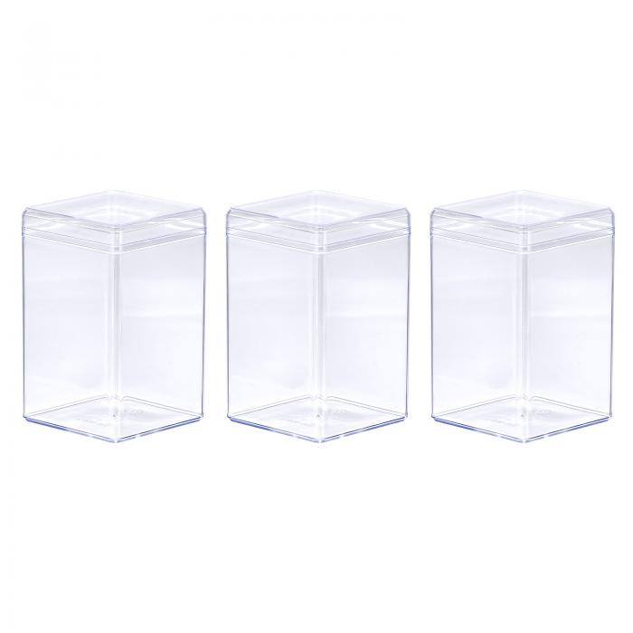 【楽天市場】アクリルディスプレイケース プラスチックフィギュアストレージボックス 蓋付きの正方形キューブ 7.5x7.5x11.5cm ...