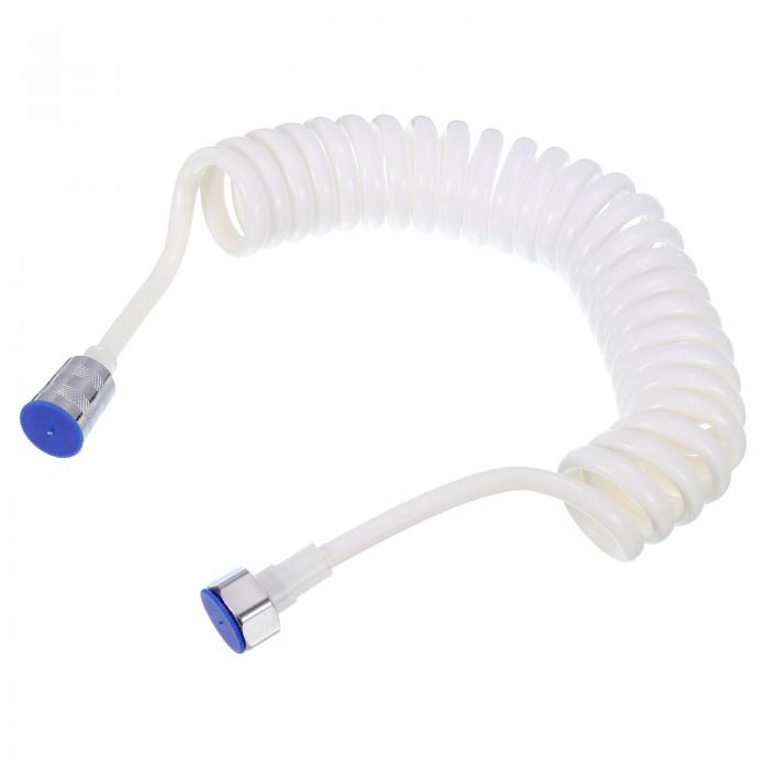 【楽天市場】スプリングフレキシブルシャワーホース トイレ用蛇口用3メートル伸縮性シャワーホース バスルーム用白い螺旋フレキシブルシャワーホース ...
