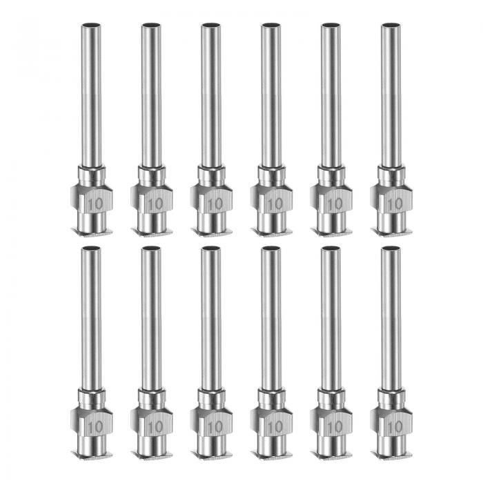 【楽天市場】12個入りの10ゲージステンレス製ディスペンシングニードル 1"のオールメタルグルーニードルチューブ 太い液体 インク 接着剤 ...