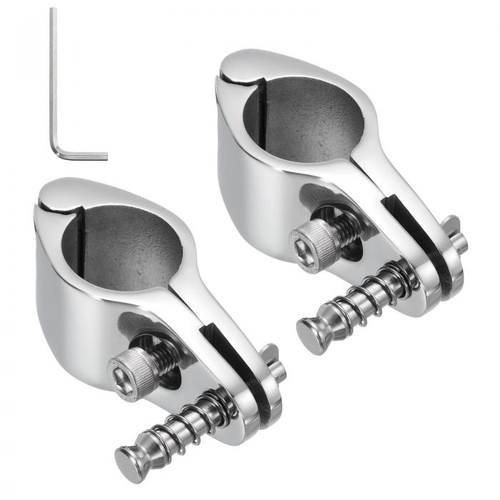 【楽天市場】2個セット バイミニ トップジョウスライド 1インチパイプ用の316ステンレススチールヒンジジョウスライド クイックリリースピンと ...