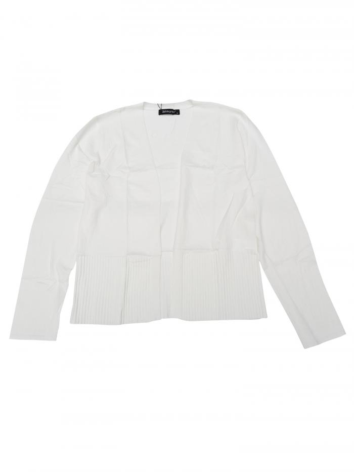 【楽天市場】Allegra K カジュアルオープンフロントカーディガン ボレロ 長袖セーター ペプラムニットアウター レディース 白 XS：ソウテン