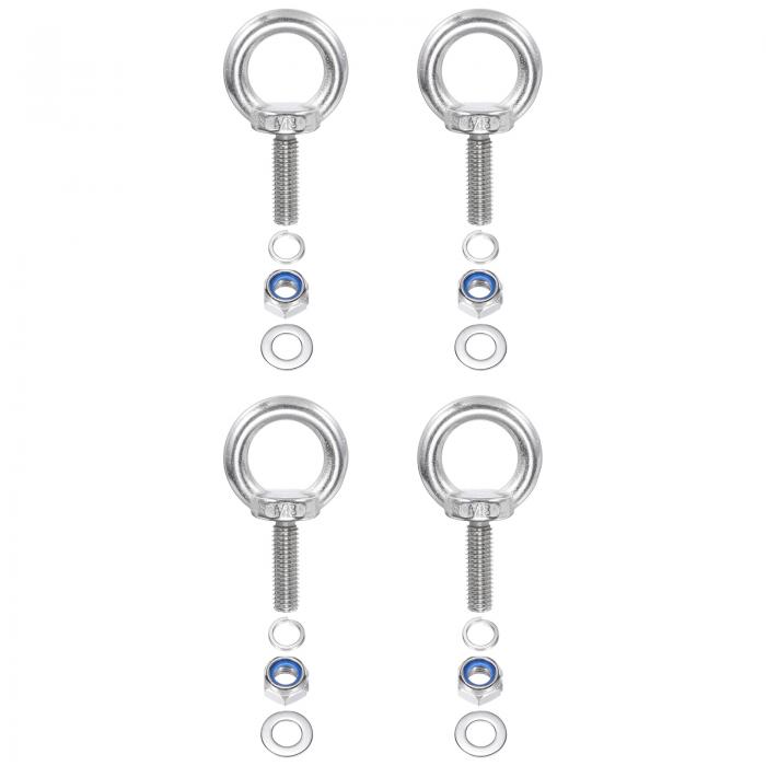 【楽天市場】PATIKIL M8 x 25mm リフティングショルダーアイボルト 4個セット 304ステンレス製リフティングリング付きスレッド ...