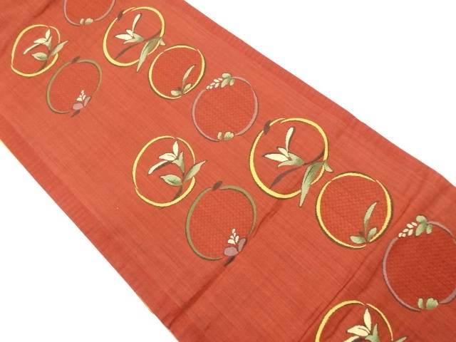 【楽天市場】丸に花模様織り出し袋帯【中古】【着】 宗sou：お茶道具・着物 【宗 sou】