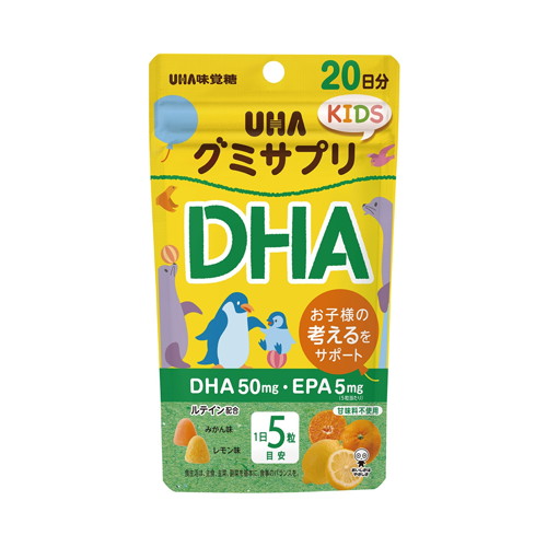 【楽天市場】【メール便送料無料】UHAグミサプリKIDS DHA 20日分SP 100粒[UHA味覚糖]：創快健美
