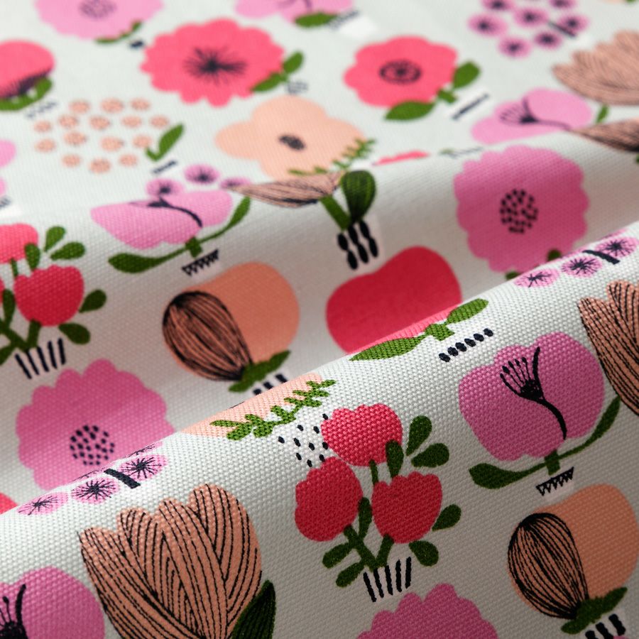 【楽天市場】kippis オックス生地 Talvipuutarha タルビプータルハ/冬の植物園 ピンク：craf クラフ楽天市場店