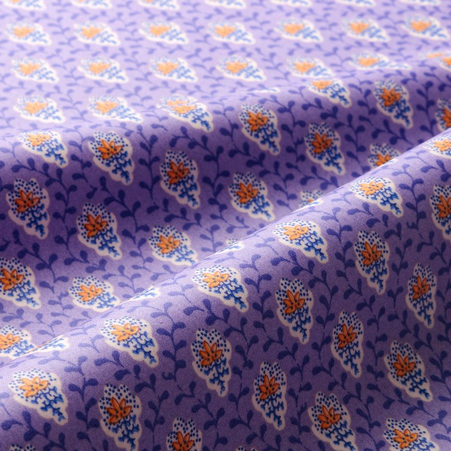 【楽天市場】【マラソン期間中ポイント10倍】SOULEIADO シーチングラミネートプティット・フルール・デ・シャン グレープ：craf クラフ楽天市場店