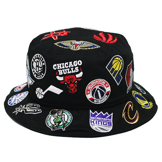 【楽天市場】NEW ERA ニューエラ バケット ハット ALLOVER NBA BUCKET HAT ストリート バスケットボール NBA ...