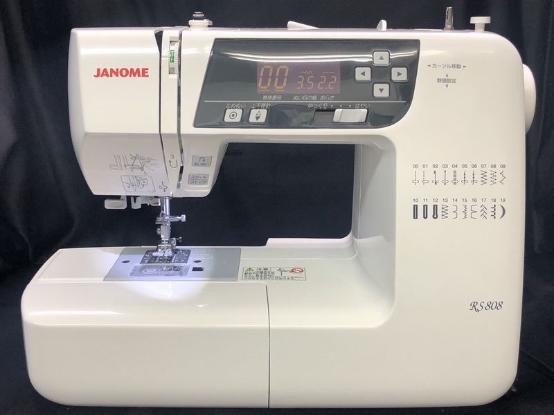 【楽天市場】ワイドテーブル フットコントローラー付！ジャノメミシン JANOME コンピューターミシン RS808 RS-808 6色糸＆ボビン＆針プレゼント送料無料 本体 初心者 蛇の目 ...