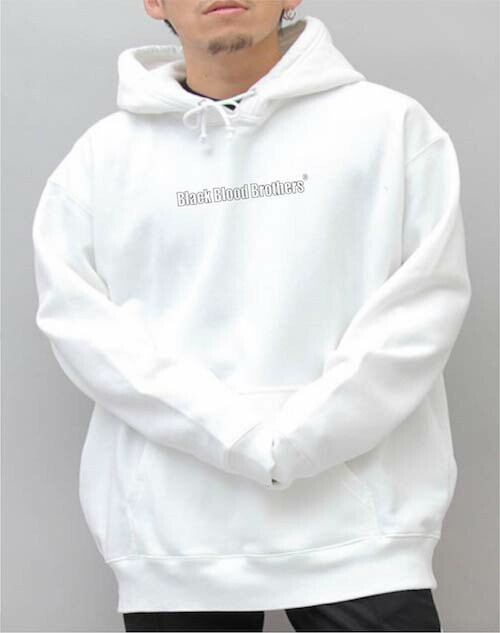 【楽天市場】【Black Blood Brothers】プルパーカー パーカー スウェット ストリート系 おしゃれ 裏起毛 高品質 白 黒 灰 ...