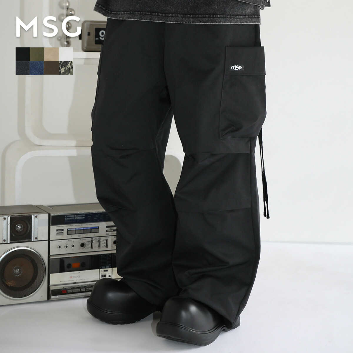 【楽天市場】カーゴパンツ メンズ パンツ ボトムス ワイドパンツ デニムパンツ サイドビッグポケット メンズ ファッション ブラック カーキ ケミカル：SOYOUS（ソユーズ）