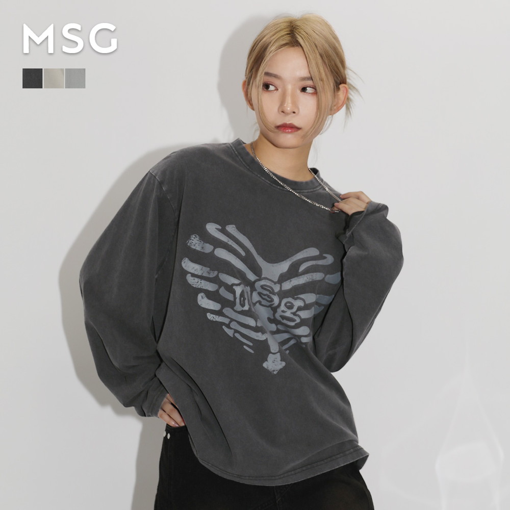 【楽天市場】カットソー トップス ユニセックス 長袖 綿100 コットン ヴィンテージライク ピグメント加工 ハート リラックス 古着ミックス ストリート 韓国系 MSG：SOYOUS（ソユーズ）