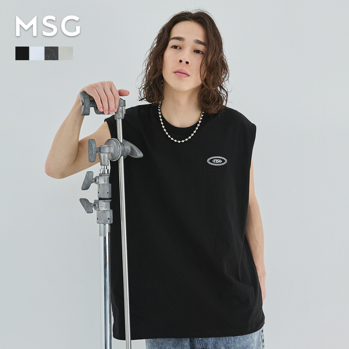 【楽天市場】ロゴノースリーブ ワンポイント ブランドロゴ 春 春服 夏 夏服 秋 秋服 男女兼用 ユニセックス S M L XL ホワイト ブラック グレー MSG：SOYOUS（ソユーズ）