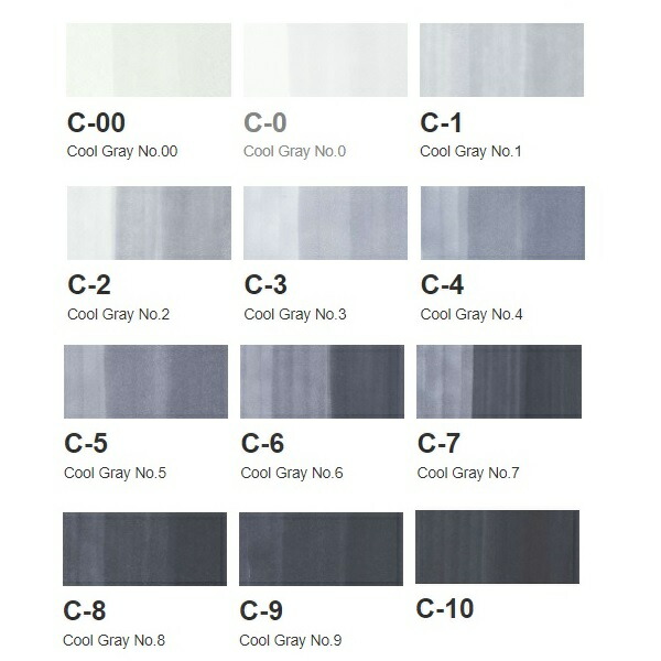 【楽天市場】COPIC コピックインク C00 C0 C1 C2 C3 C4 C5 C6 C7 C8 C9 C10：素材本舗 楽天市場店