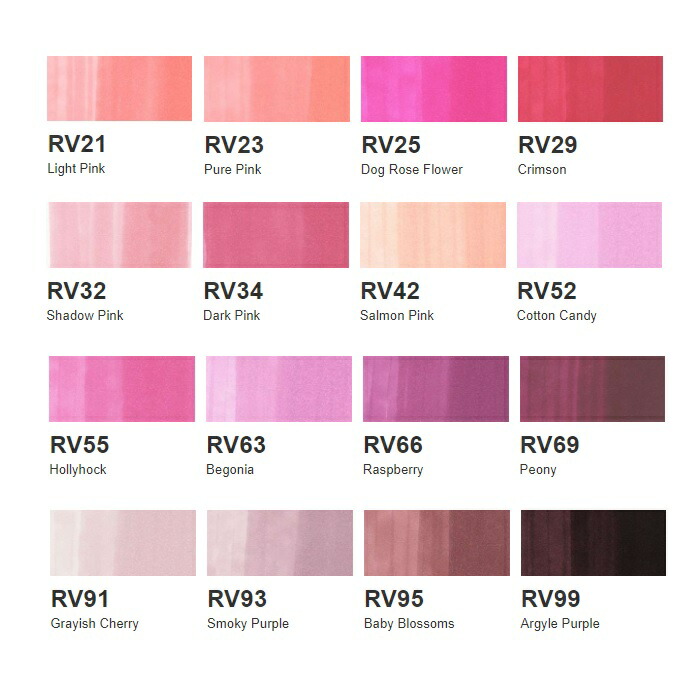 【楽天市場】COPIC コピックインク RV Red Violet 赤紫 RV21 RV23 RV25 RV29 RV32RV34 RV42 RV52 RV55 RV63 RV66 RV69 ...