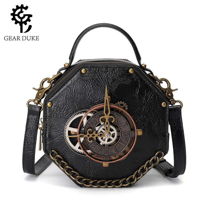 【楽天市場】ゴスロリバッグ 2way ショルダーバッグ V系 ヴィジュアル系 時計 文字盤 装飾 ロック クラシック ハンドバッグ シック ファッション：sozo